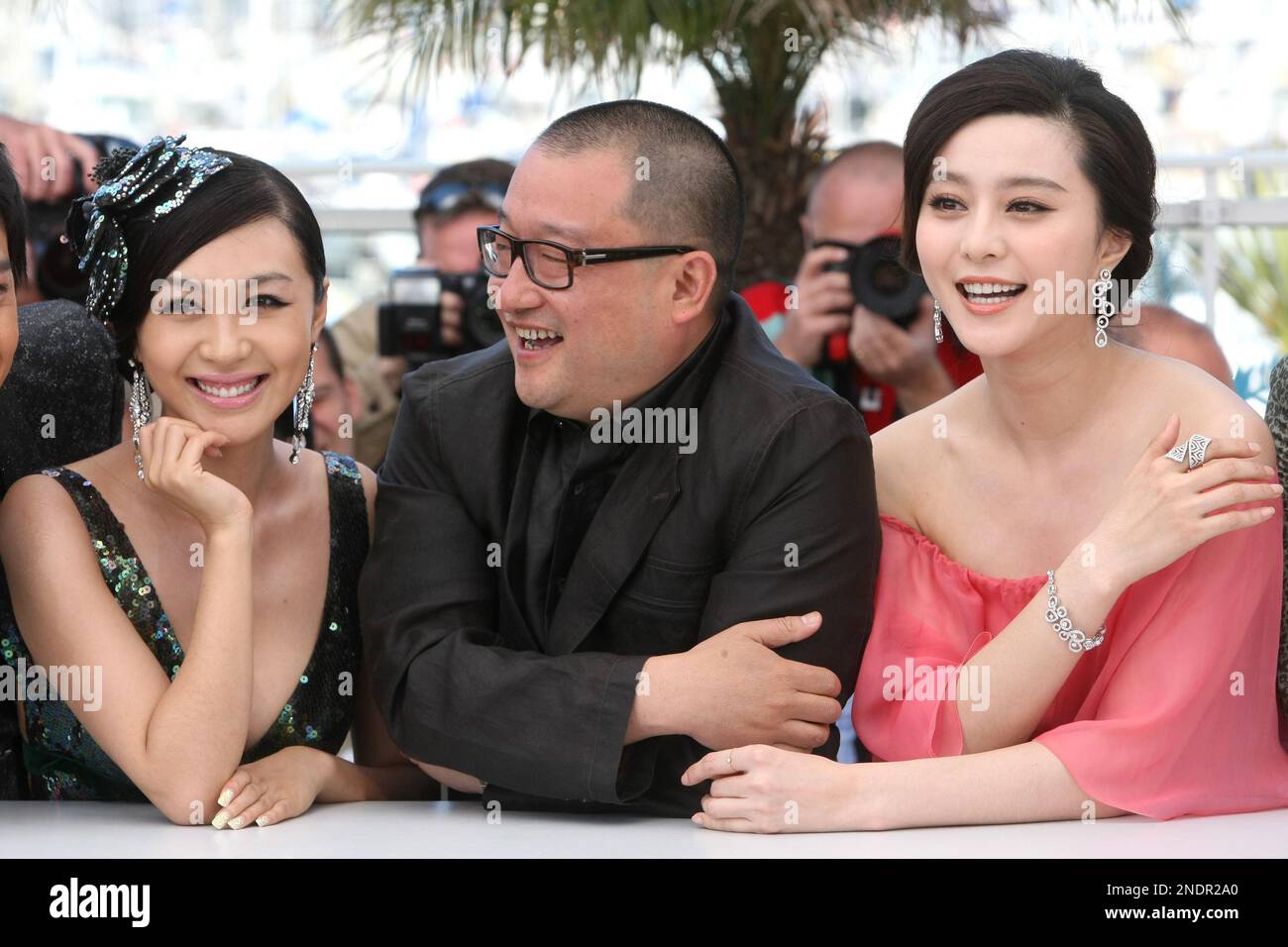Actress Li Feier, left, director Wang Xiaoshuai and Fan Bingbing pose ...
