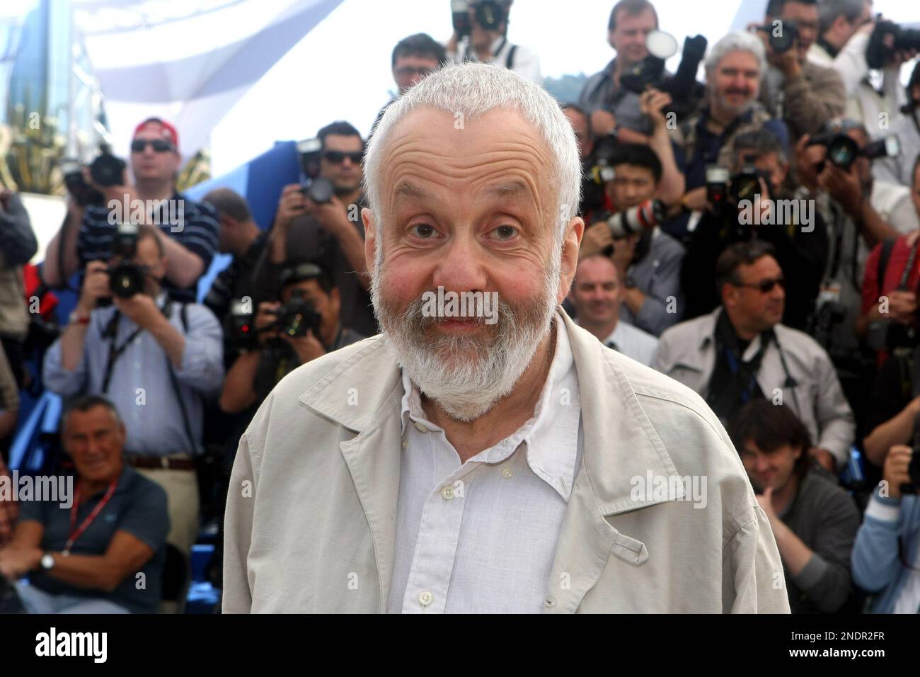 Director Mike Leigh poses during a photo call for the film "Another ...