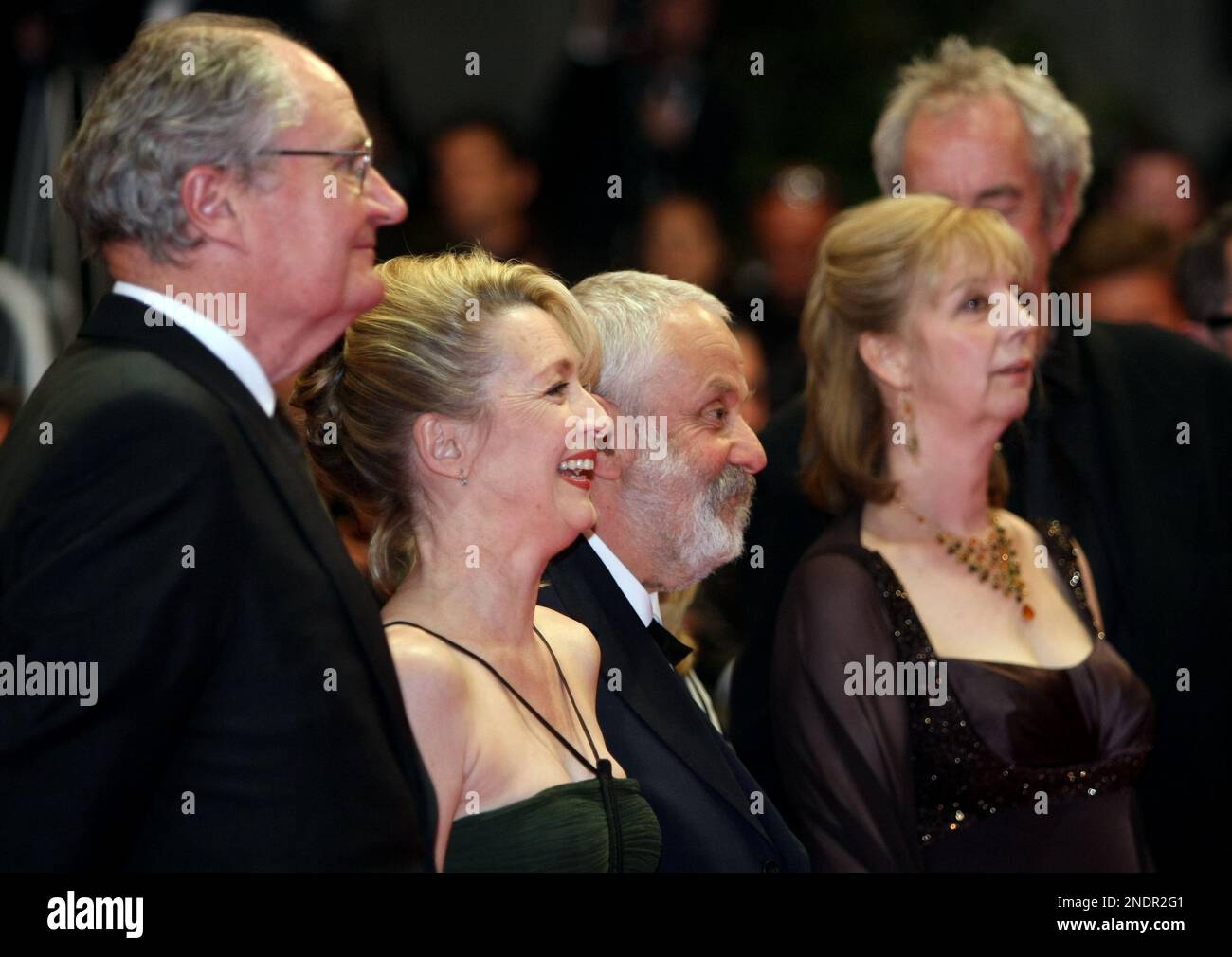 From left, actor Jim Broadbent, actress Lesley Manville, director Mike ...