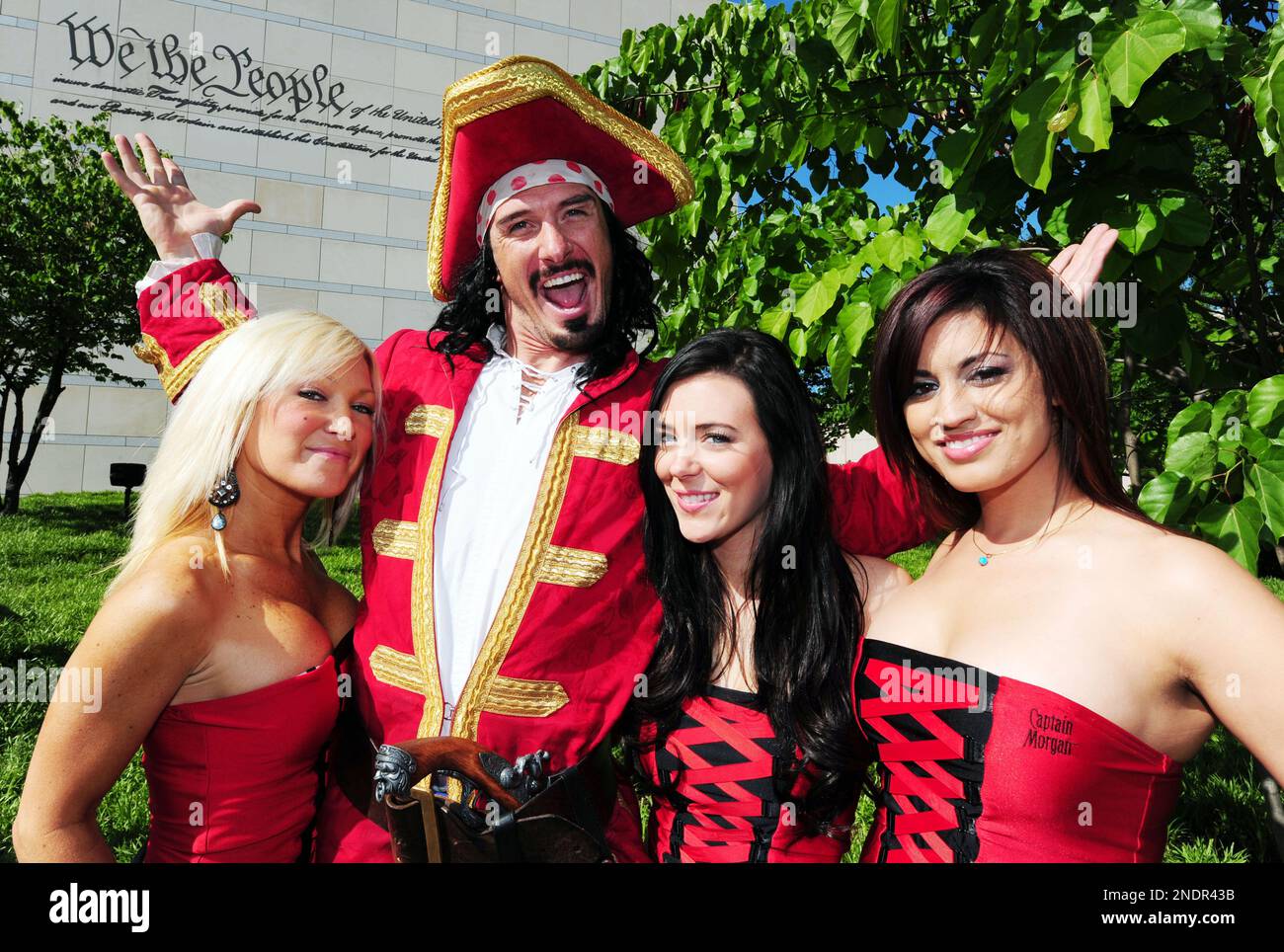 Captain Morgan and the Morganettes pose in front of National ...