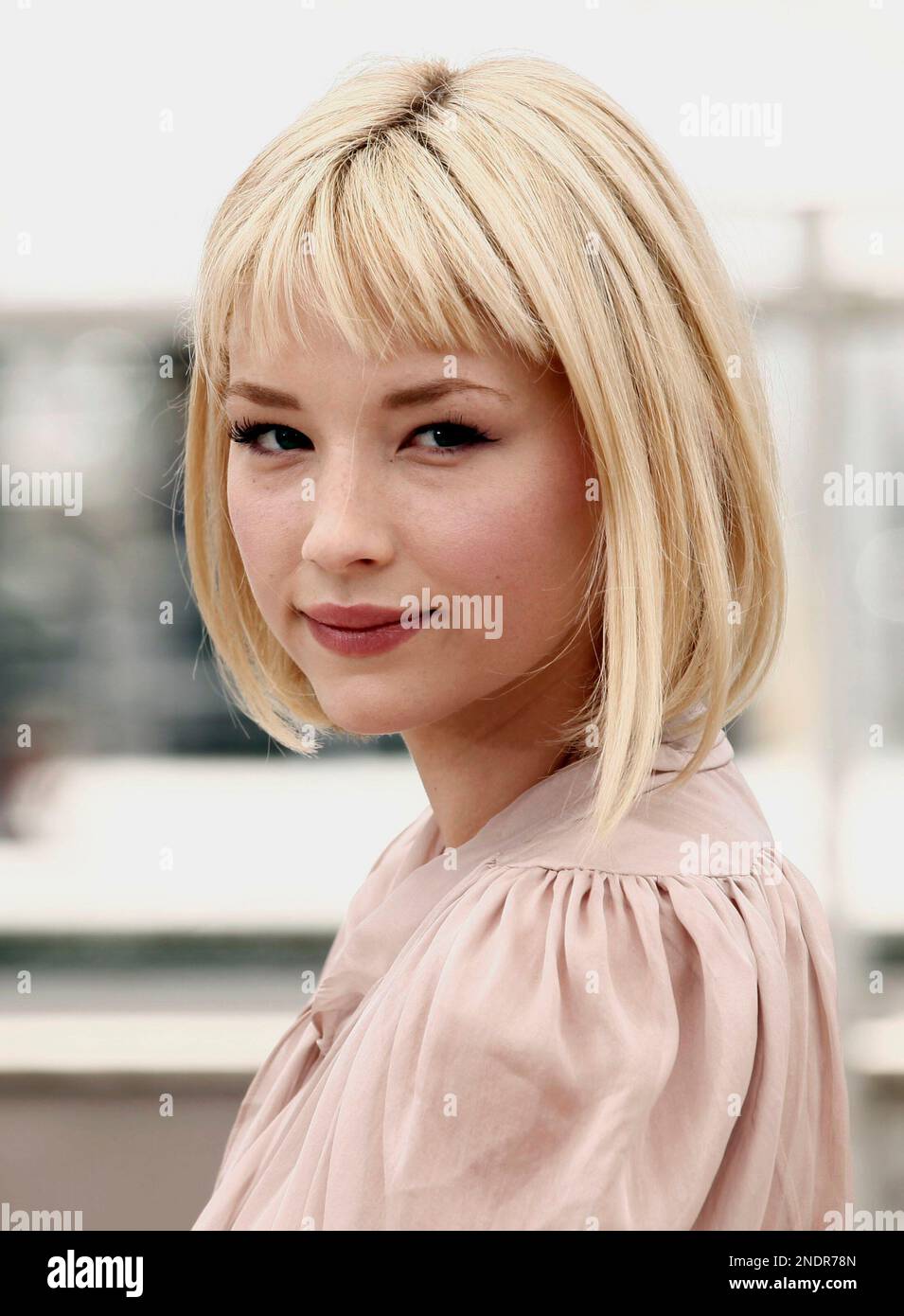 Actress Haley Bennett poses during a photo call for the film "Kaboom ...