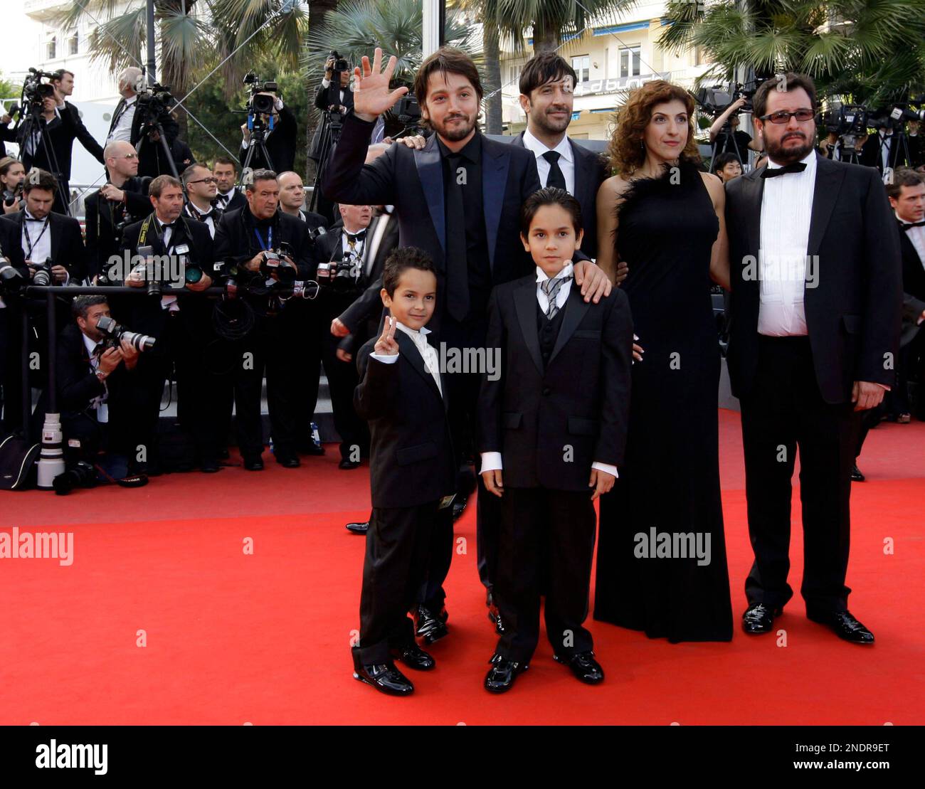 From left, actor Gerardo Ruiz-Esparza, director Diego Luna, actor ...