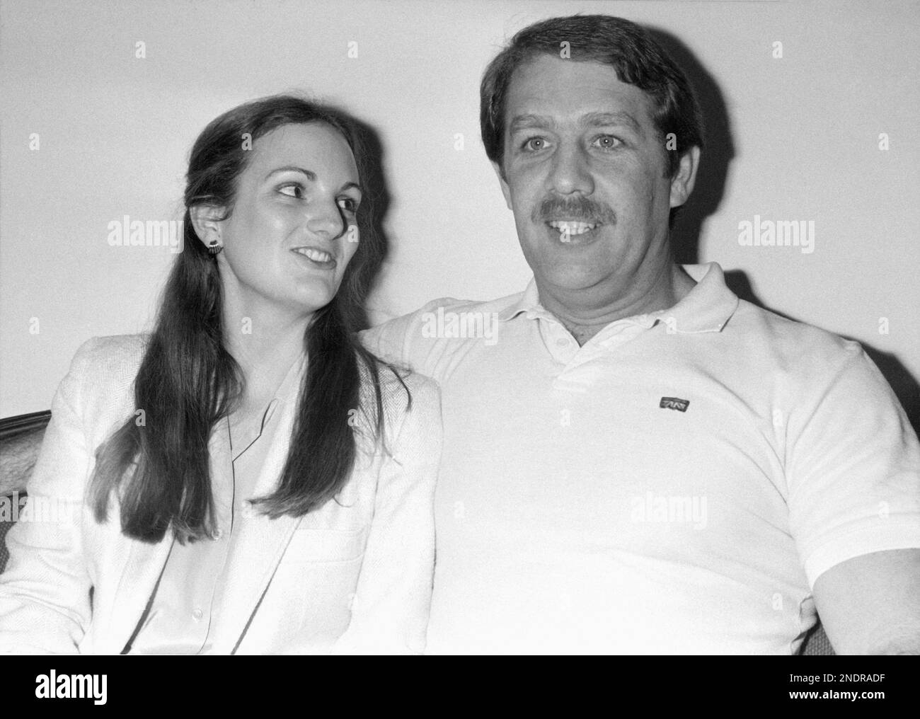 Patty Hearst and her husband Bernard Shaw pose for the photograph in ...