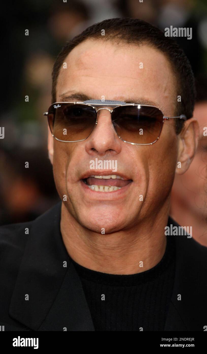 Actor Jean-Claude Van Dammeattends the premiere for the film "Robin ...