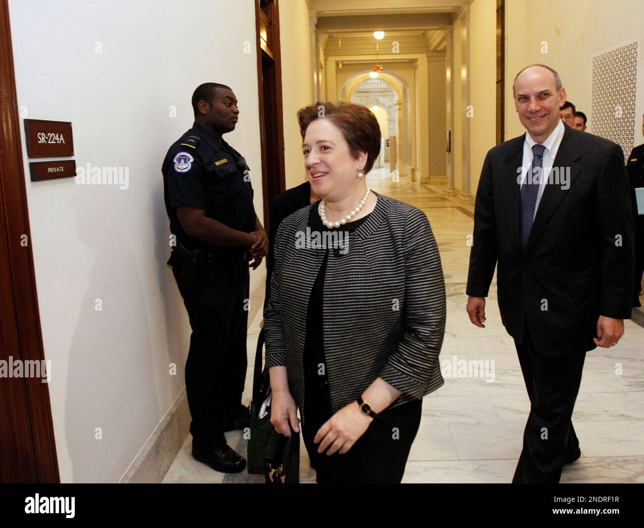 Supreme Court nominee Solicitor General Elena Kagan enters the office ...