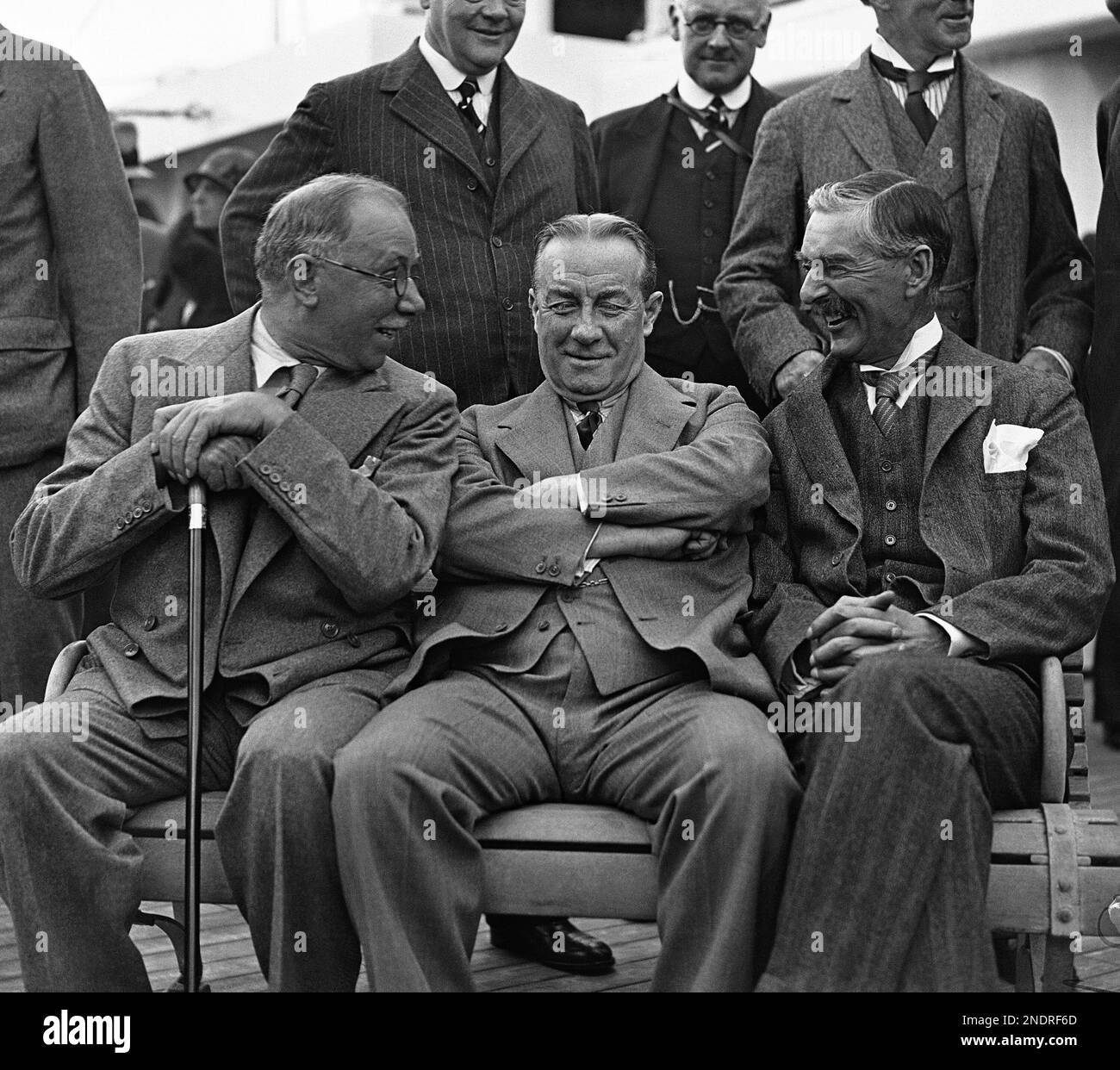 James Henry Thomas, left, Stanley Baldwin, center, and Neville ...
