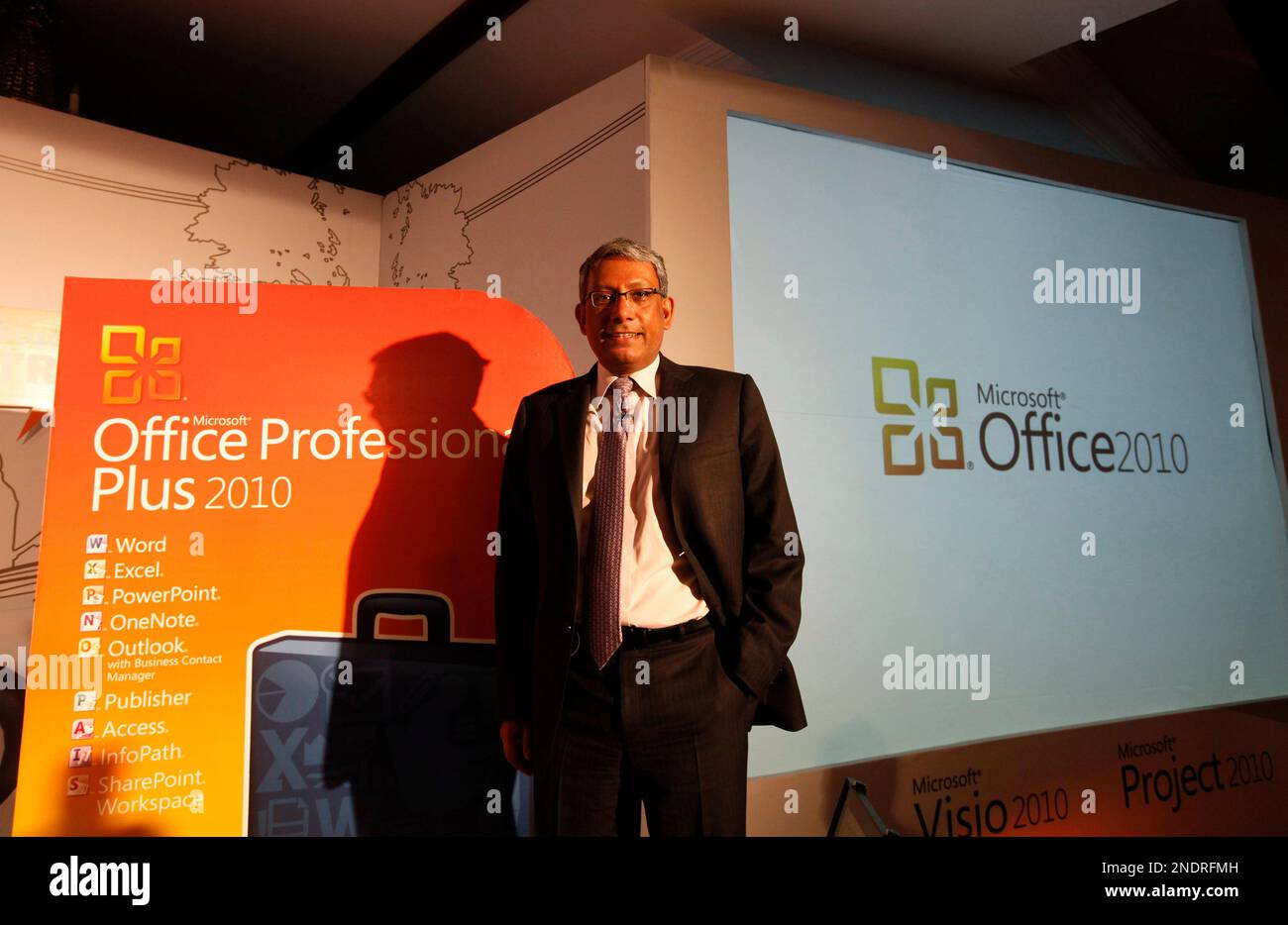 Chairman of Microsoft India Ravi Venkatesan poses for photographers at ...