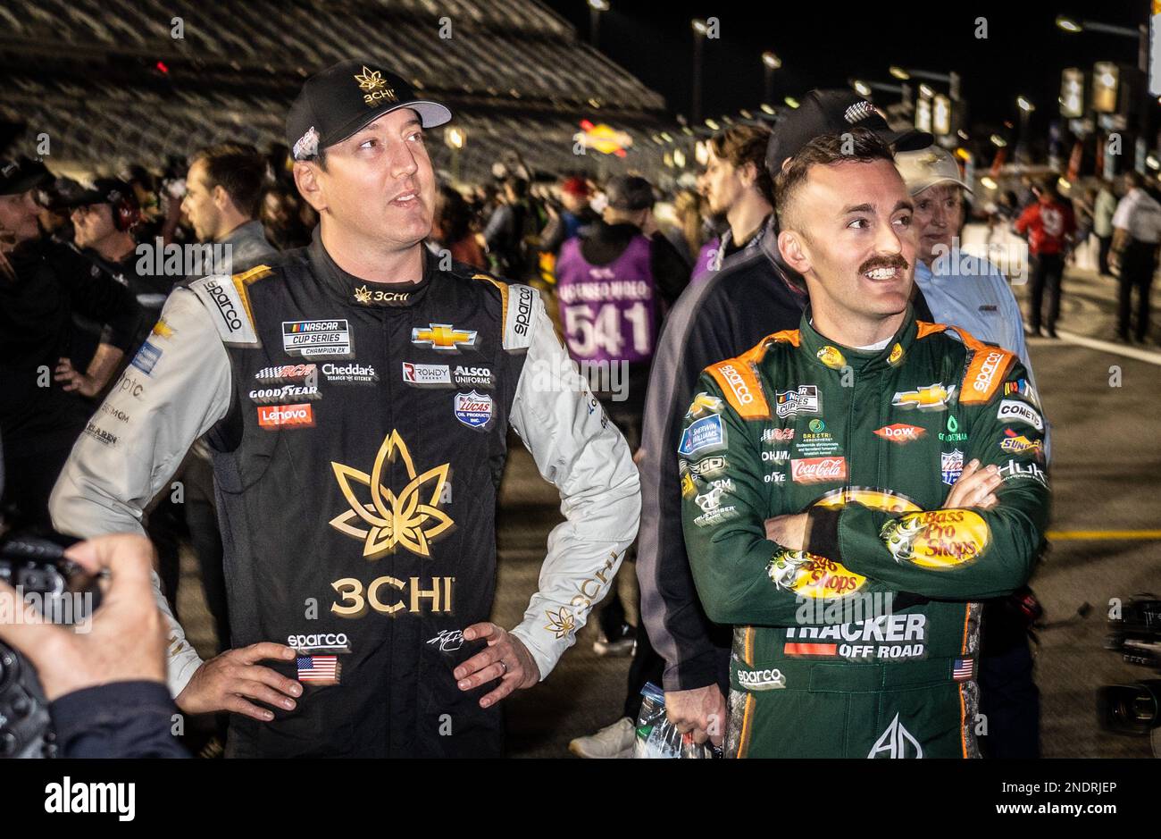 Daytona, United States. 15th Feb, 2023. Kyle Busch (L) and Austin ...