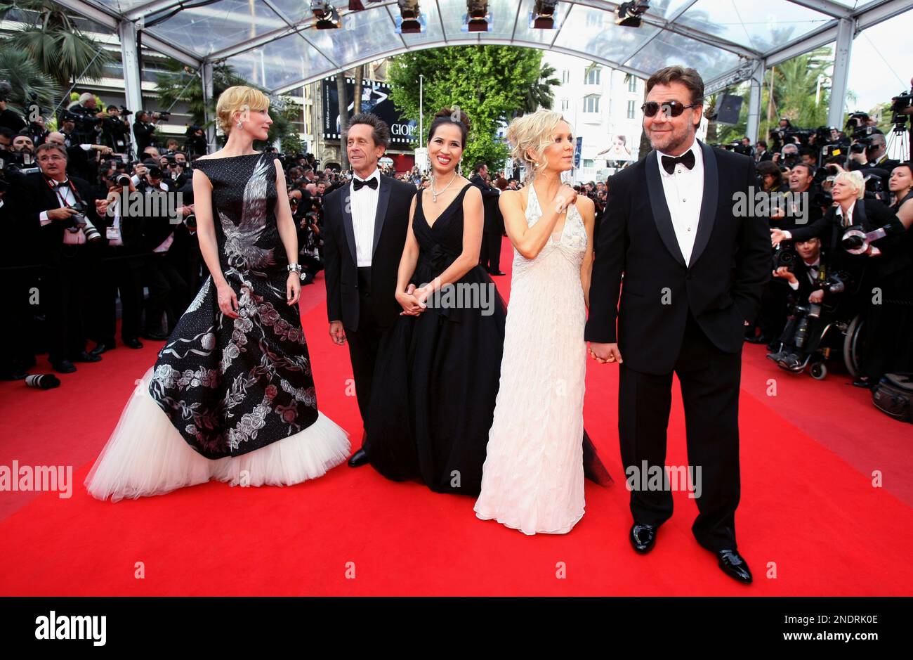 From left, actress Cate Blanchett, producer Brian Grazer, unidentified ...