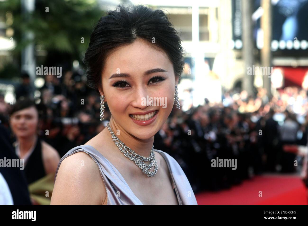 Actress Peng Lin arrives at the premiere for the film "Robin Hood", at ...