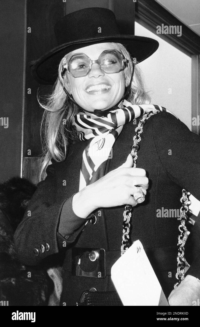 In Spanish style gear as she left London Airport, May 7, 1970 for New ...