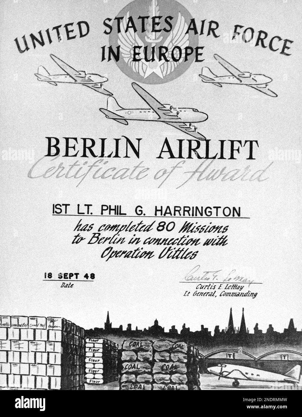 United States Air Force in Europe, shown is the Berlin Airlift ...