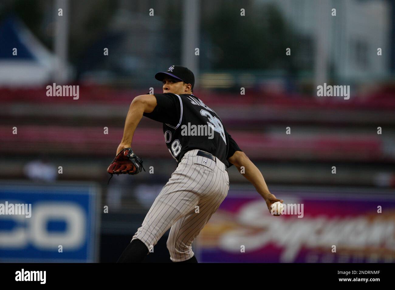 Colorado Rockies starting pitcher Ubaldo Jimenez in a baseball game ...