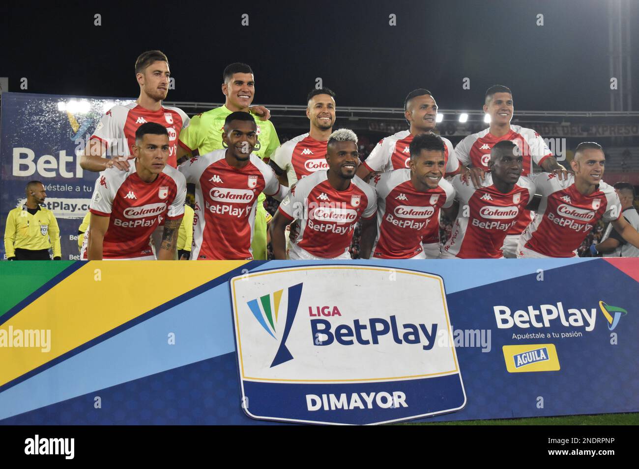 Team Independiente Santa Fe poses for the official photo during the ...