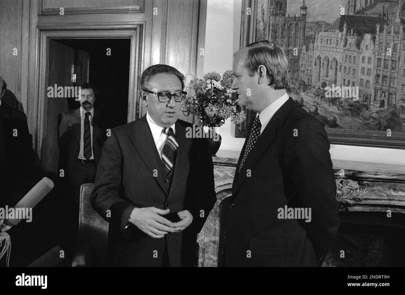 Leadership authority standing looking away communication microphone hi ...