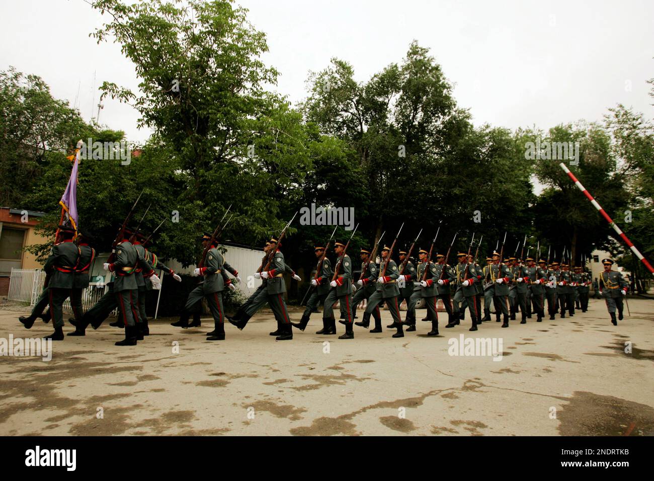 In this May 5, 2010 photo, Afghan police cadets march during a ...