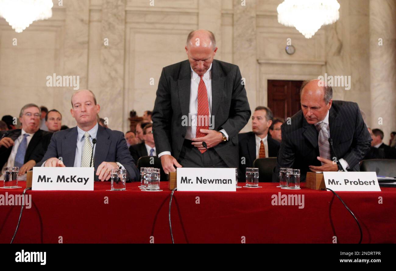 From left to right, Lamar McKay, President and Chairman of BP American ...