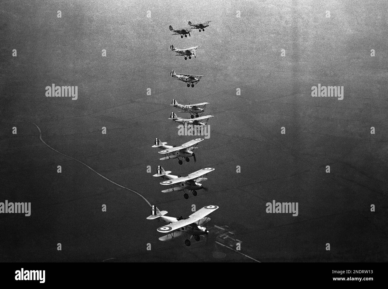 The 57th Royal Air Force squadron gave a rehearsal of their formation ...