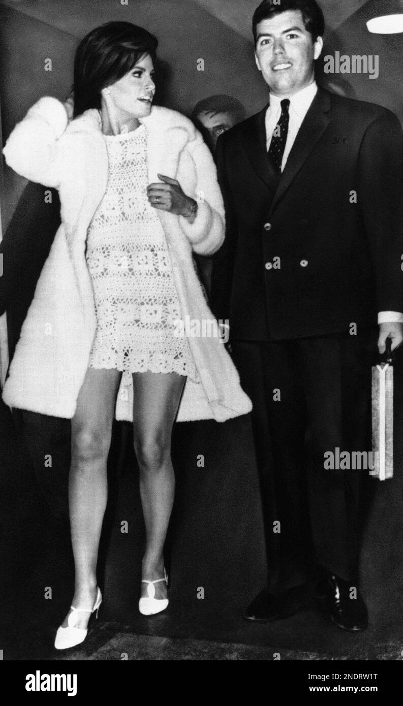 Newly-wed film actress Raquel Welch and her husband, Patrick Curtis ...