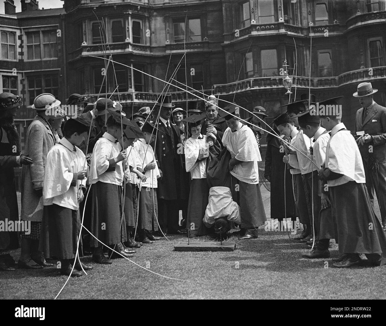 The bumping of one of the choristers in Temple Gardens during the ...