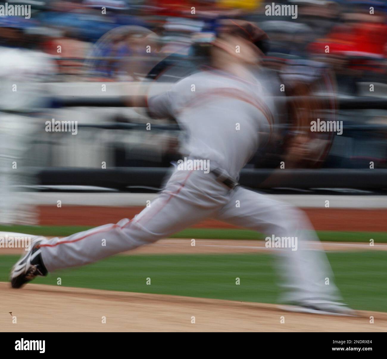 San Francisco Giants starting pitcher Tim Lincecum winds up in their ...