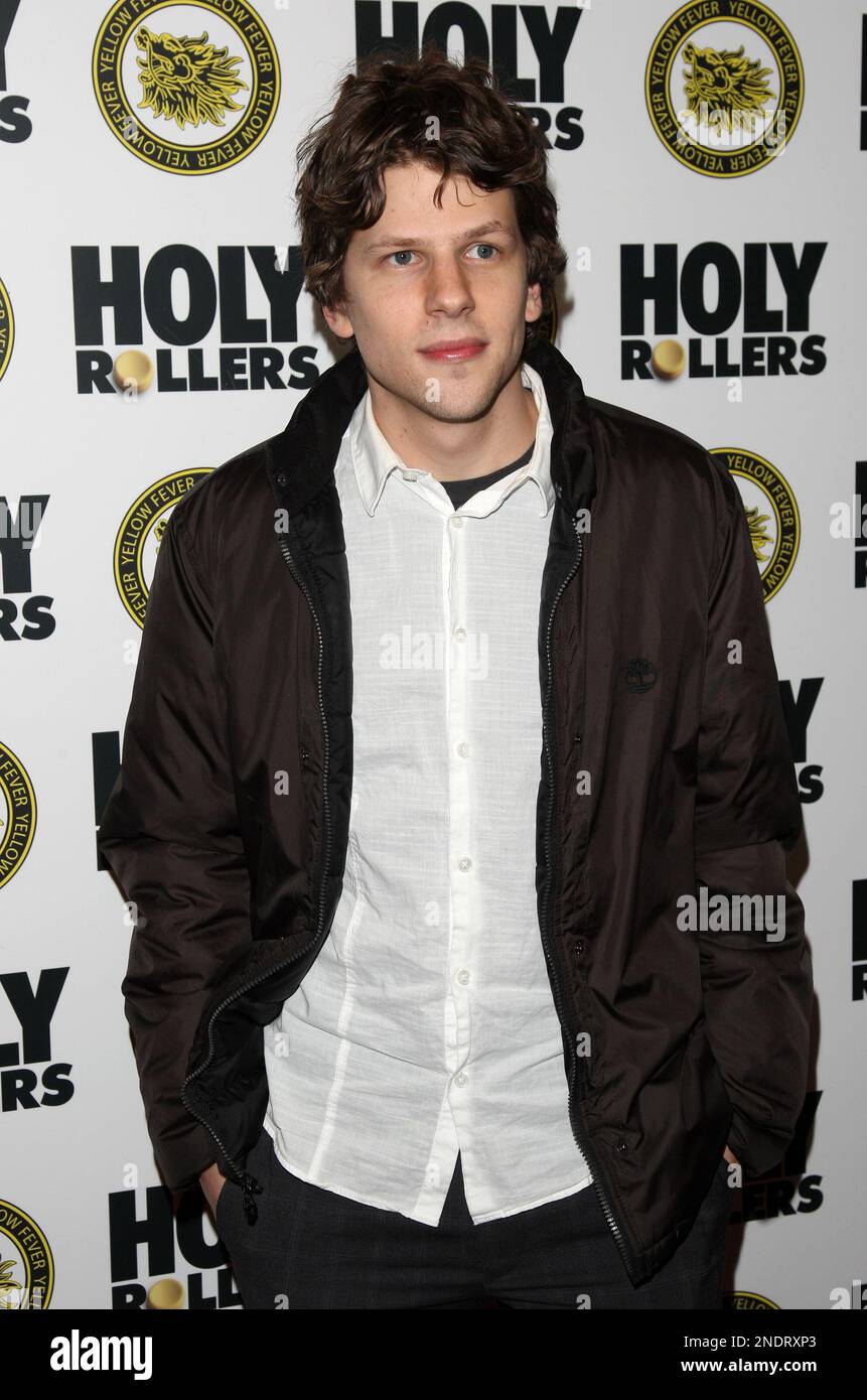 Jesse Eisenberg arrives to the premiere of "Holy Rollers" in New York ...