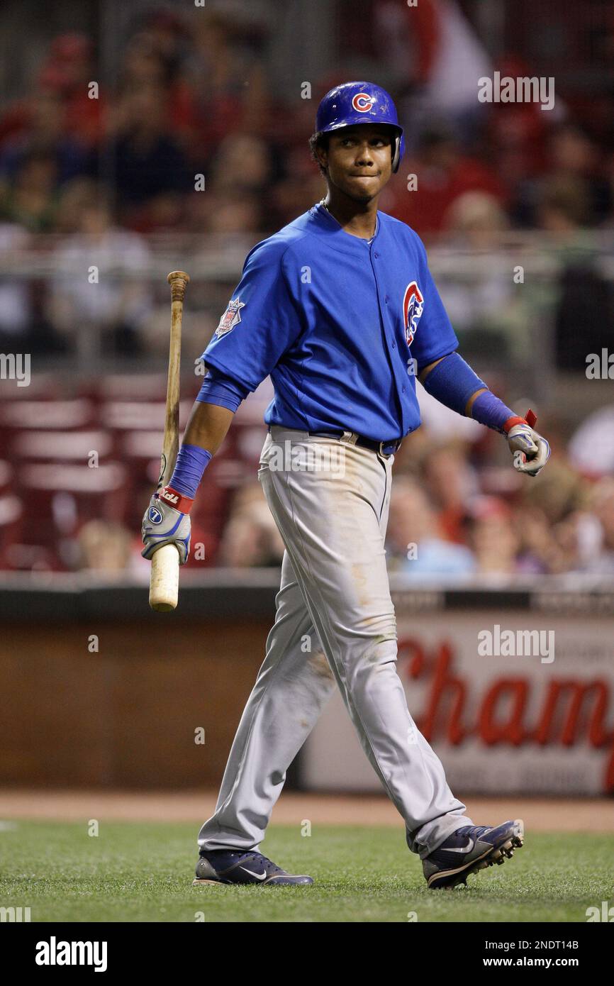 Chicago Cubs' Starlin Castro in action against the Cincinnati Reds in a ...