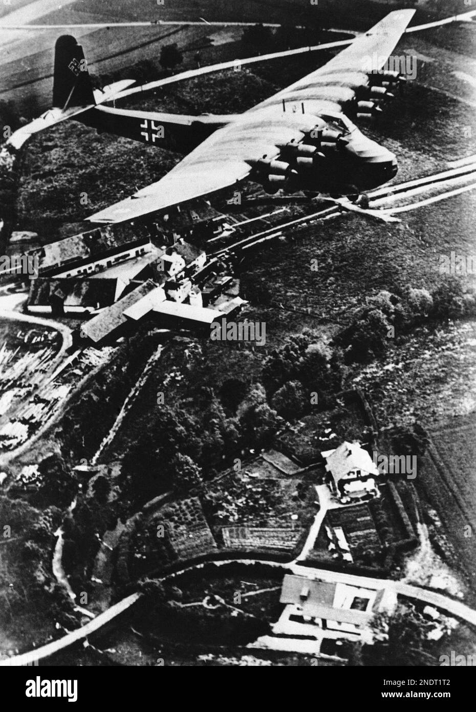 The biggest land bound aircraft of the world, the German Gigant Me. 323 ...