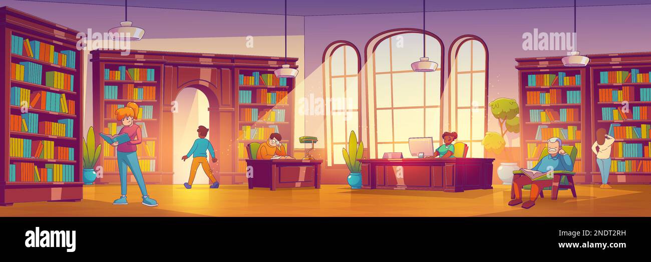 Library tables Stock Vector Images - Alamy