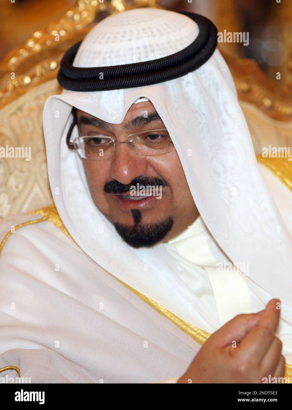 Sheikh Ahmed al-Abdullah al-Sabah, Kuwait's oil minister, during the ...