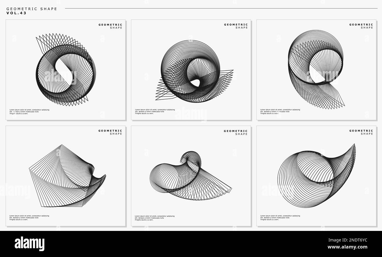 Spectrum lines logo design template set. Modern blend line logo graphic ...
