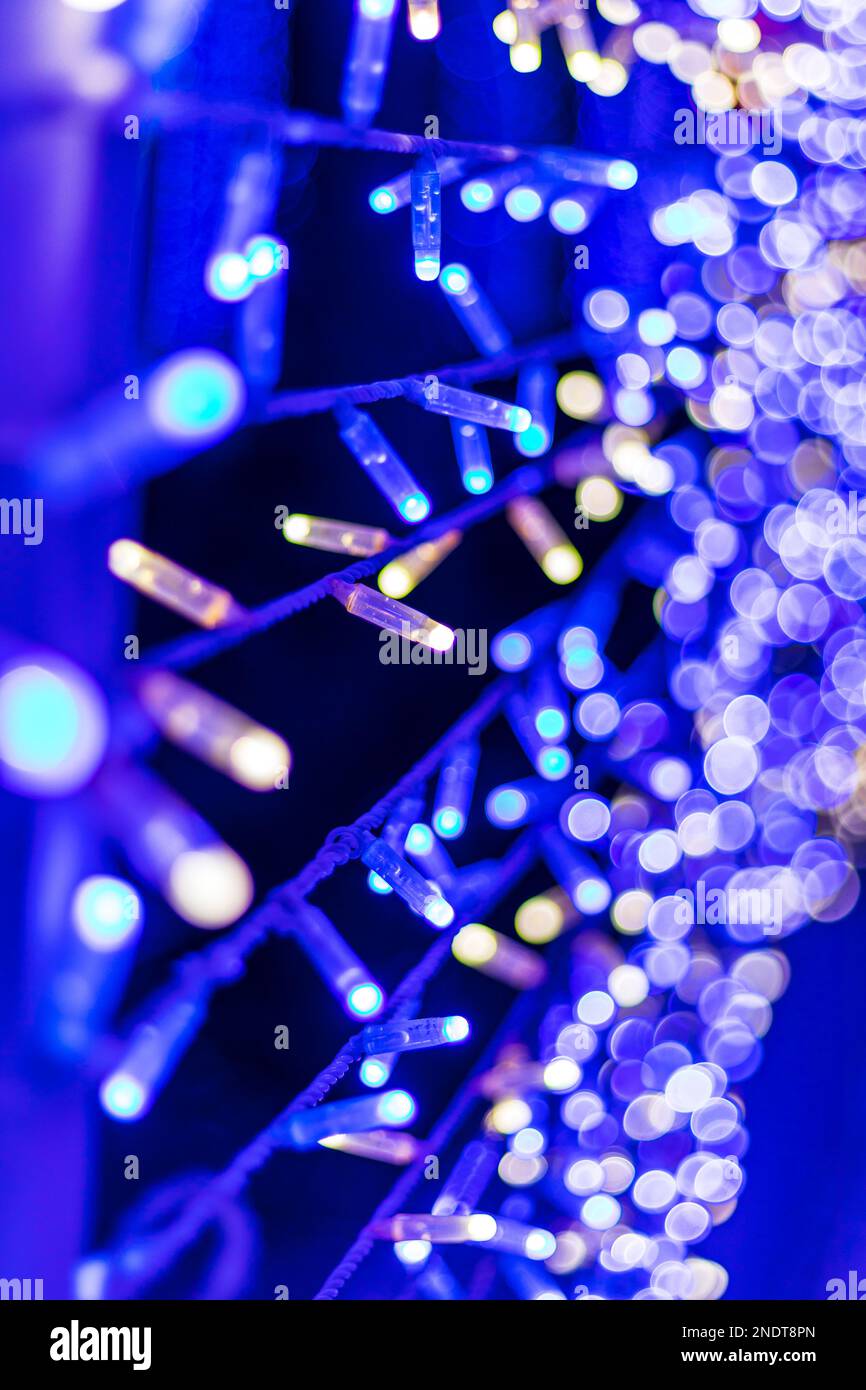 Shot of an illuminated outdoor installations Stock Photo - Alamy