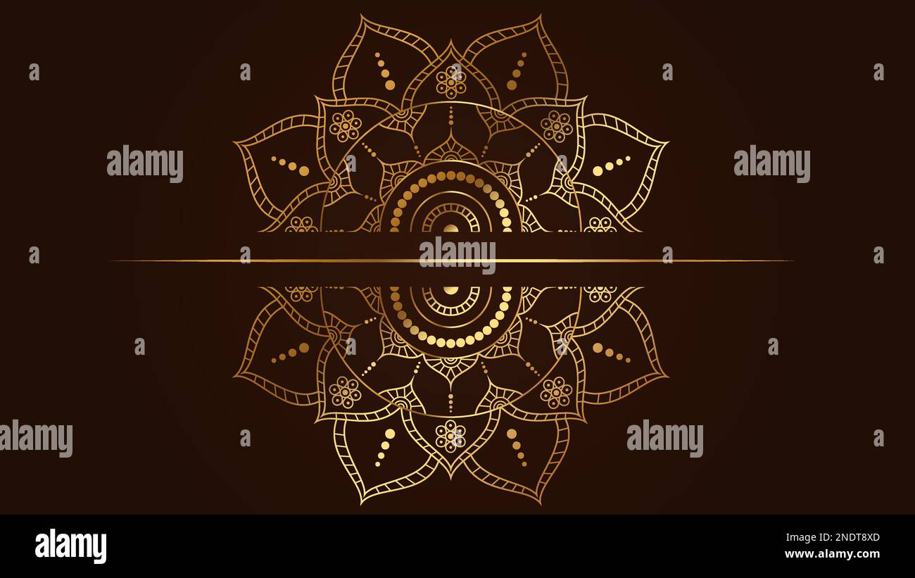 Mandala divided in half. Half mandala. Background for wallpaper ...