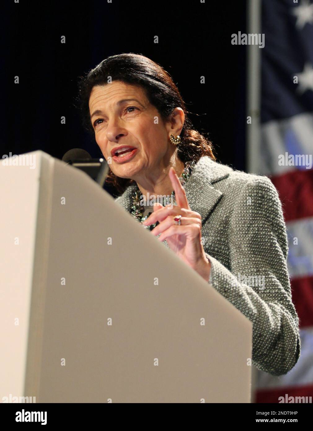 Sen. Olympia Snowe, R-Maine, speaks Friday, May 7, 2010, at the opening ...