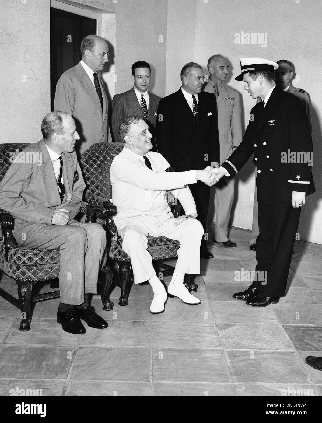 Ensign Donald F. Mason, U.S.N., whose stirring “Sighted sub, sank same ...