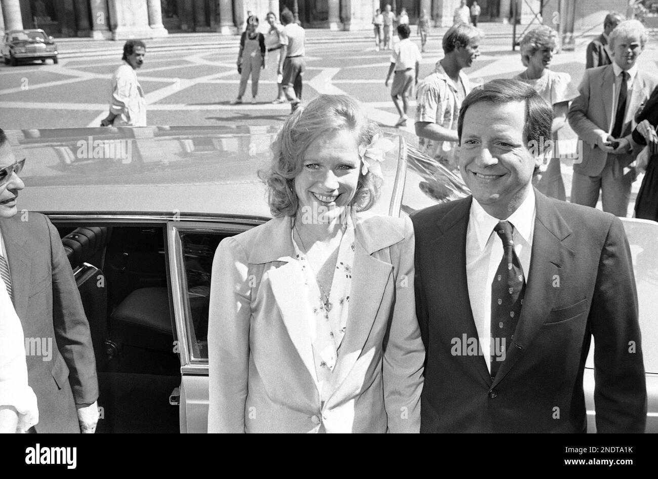 Norwegian actress Liv Ullmann and American businessman Donald Saunders ...