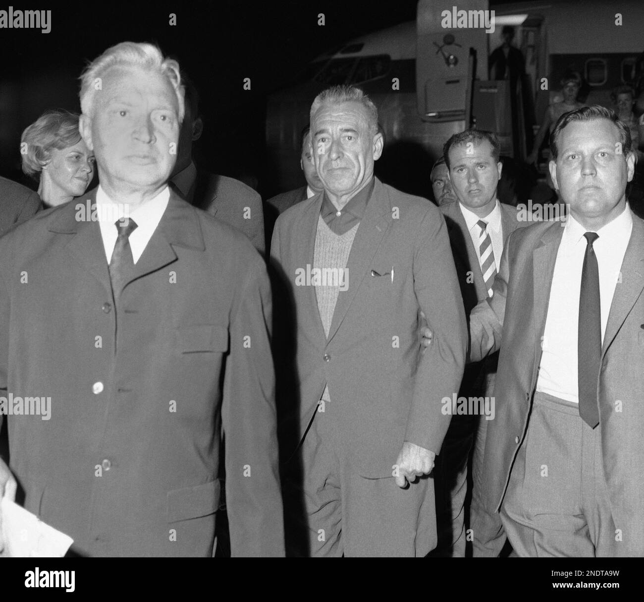 Franz Paul Stangl, left, wartime commander of the Treblinka and Sobibor ...