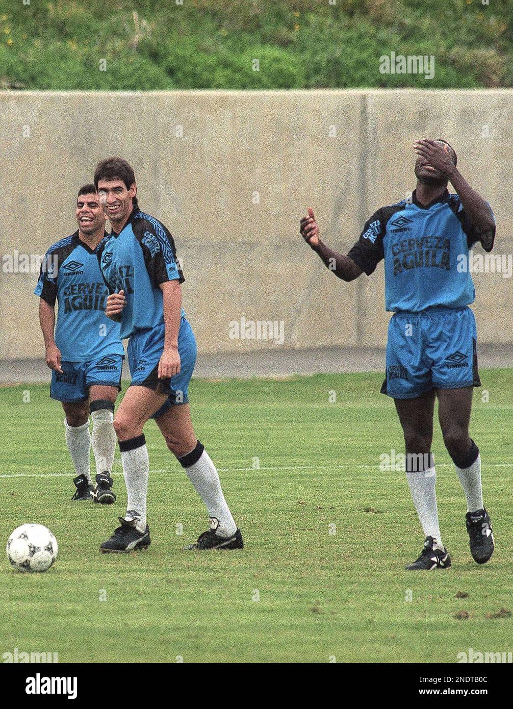 FILE - In this June 15, 1994 file photo, Colombian soccer player Andres ...