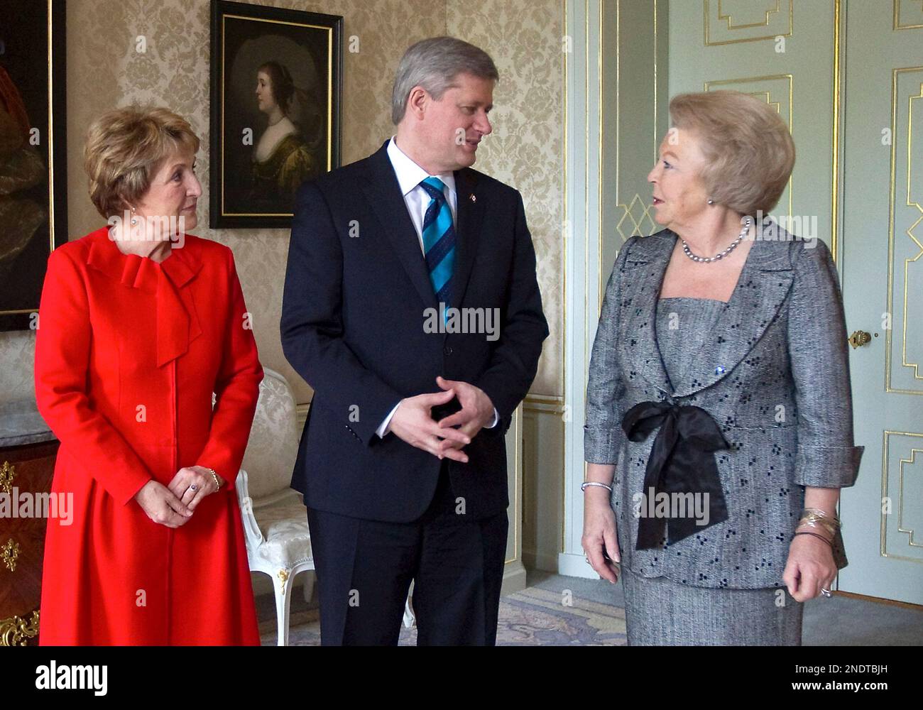 Netherlands' Queen Beatrix, right, her sister Princess Margriet, left ...