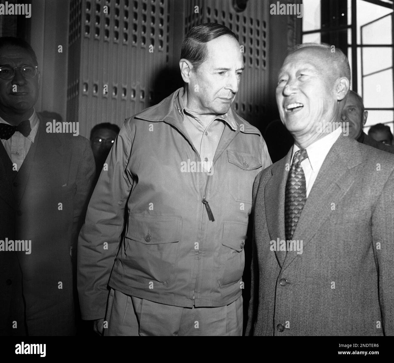 General Douglas MacArthur and Sygman Rhee in Korea, Sept. 29, 1950. (AP ...