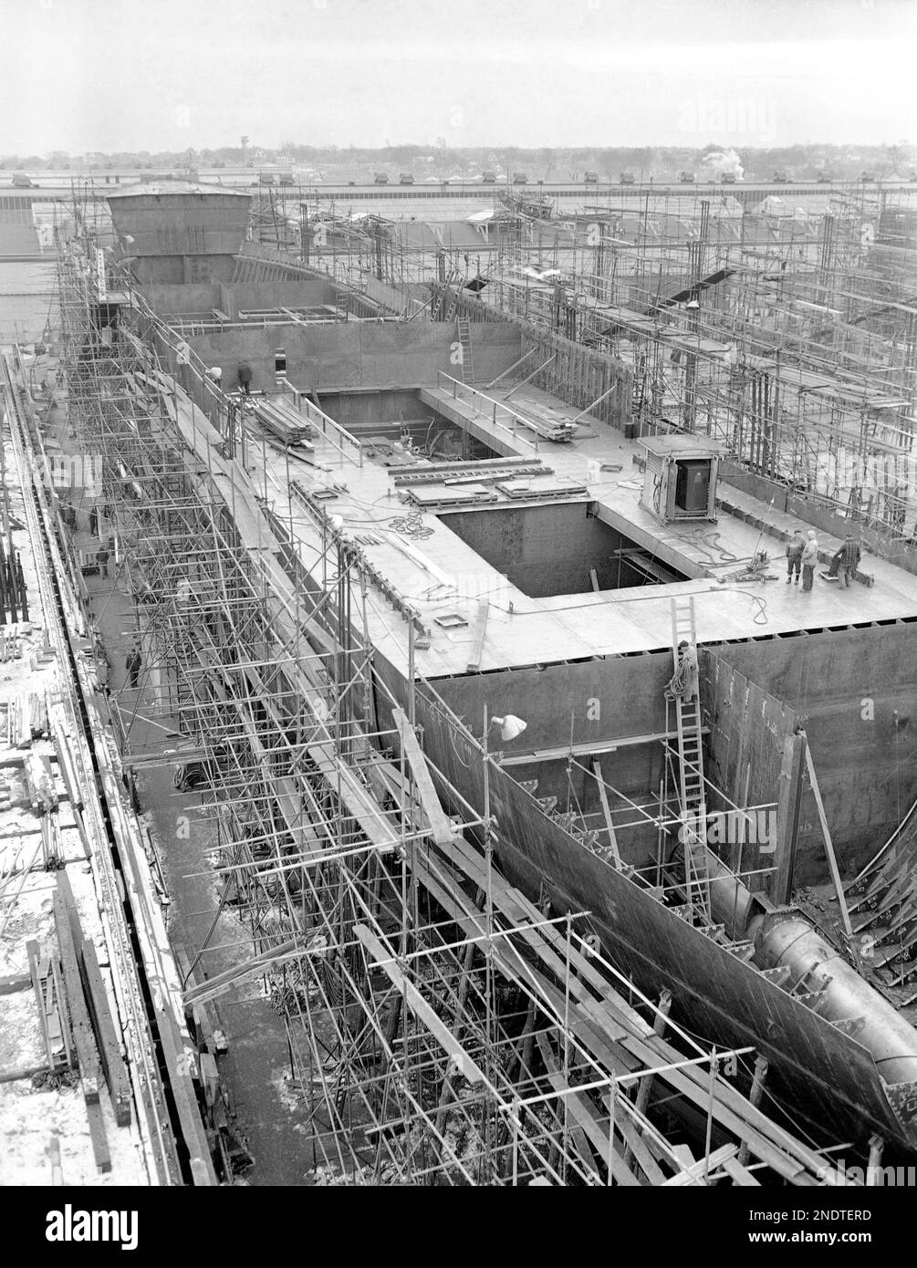 Overall view, looking from stern to bow, of the Liberty Ship SS Edward ...