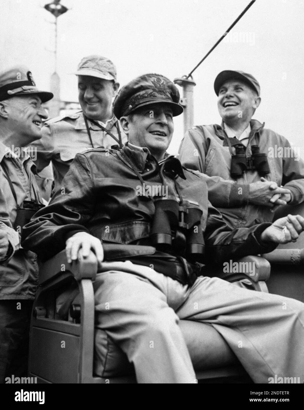 Gen. Douglas MacArthur, commander-in-chief of United Nations Forces, on ...