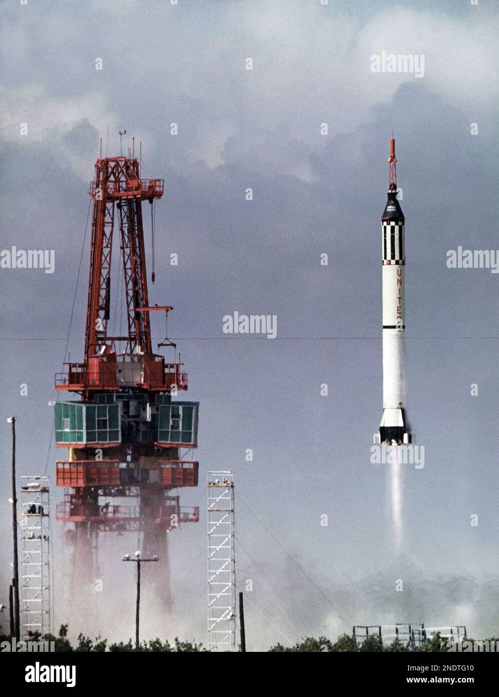 Mercury-Redstone rocket that transported Alan Shepard into space being ...