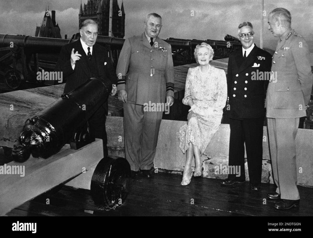 Canadian Prime Minister Mackenzie King, left, and Clementine Churchill ...