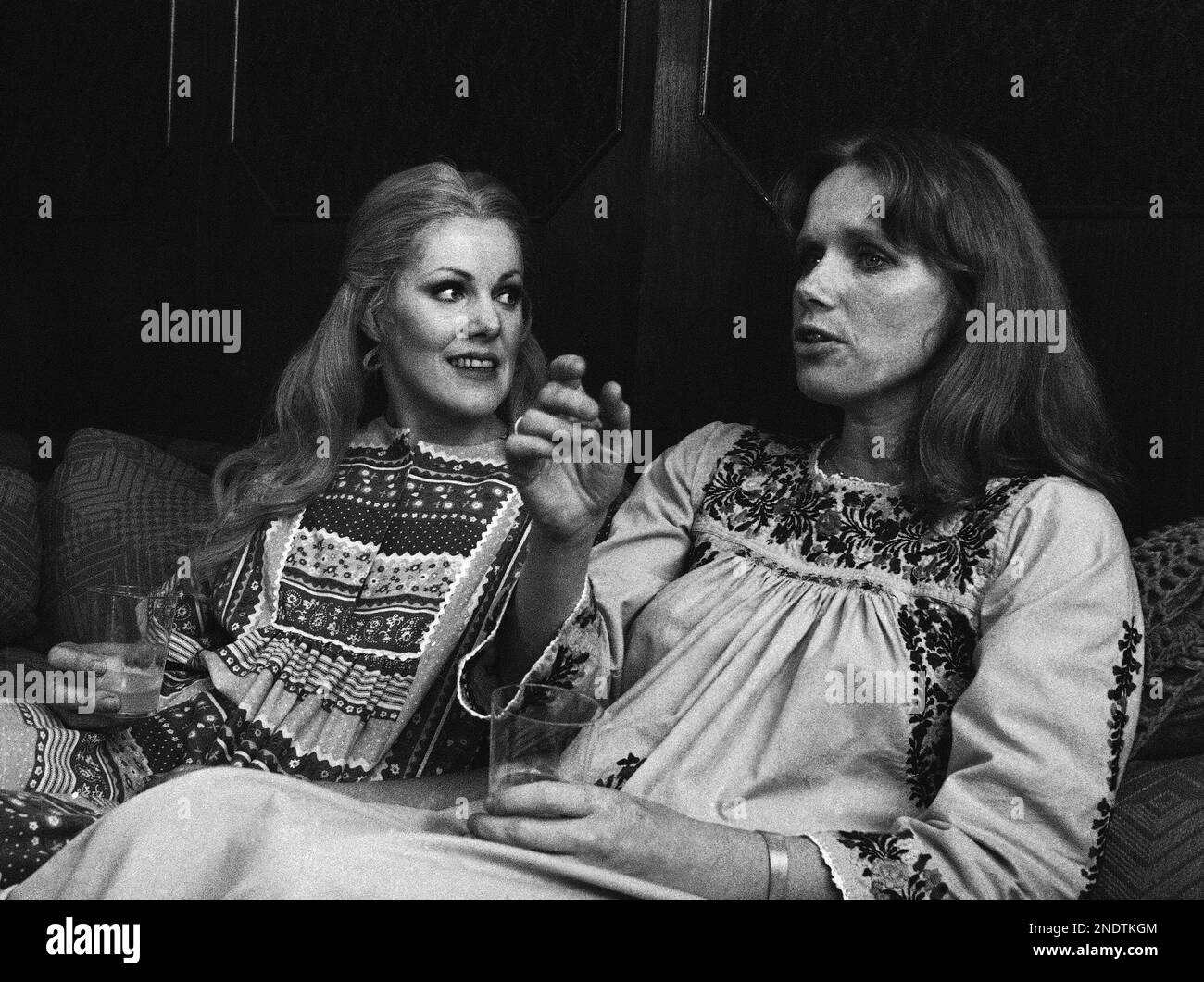 Actress Liv Ullmann, right, pays a congratulatory visit to Lynn ...