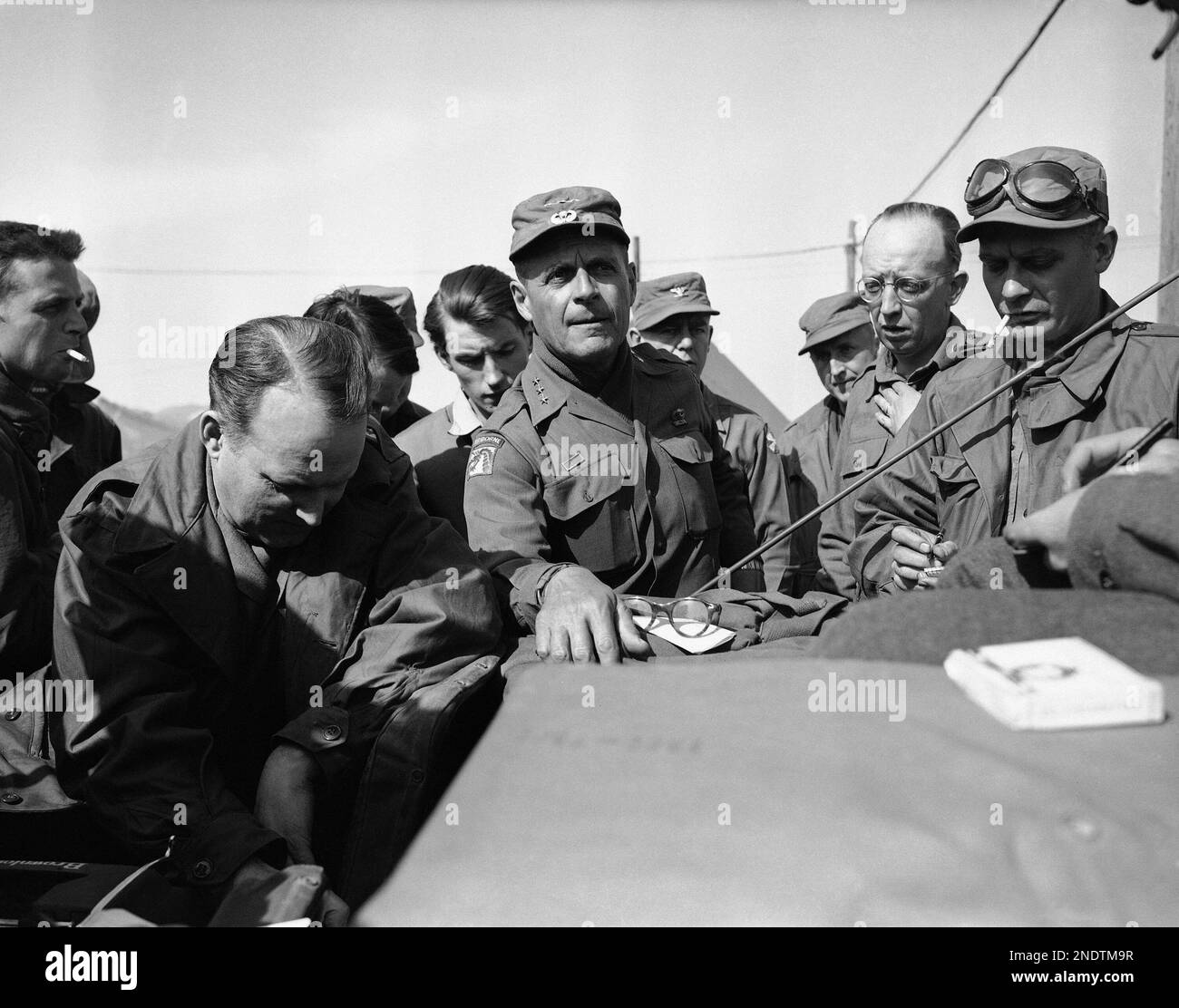 Lieut. Gen. Matthew B. Ridgway, 8th Army Commander, and successor to ...