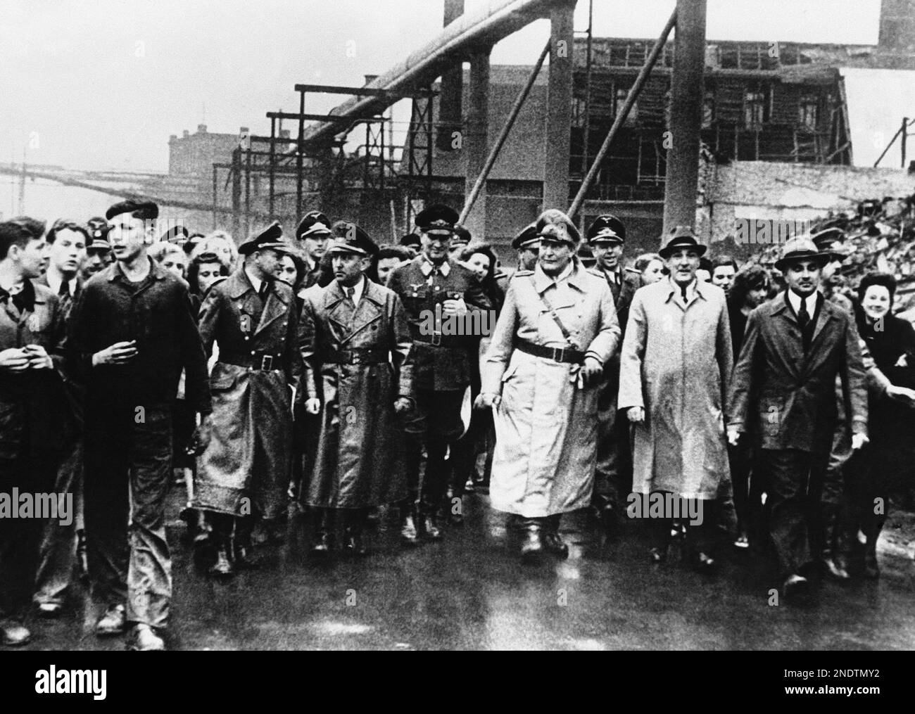Reichs Marshall Hermann Goering, centre, touring Air Defences in ...