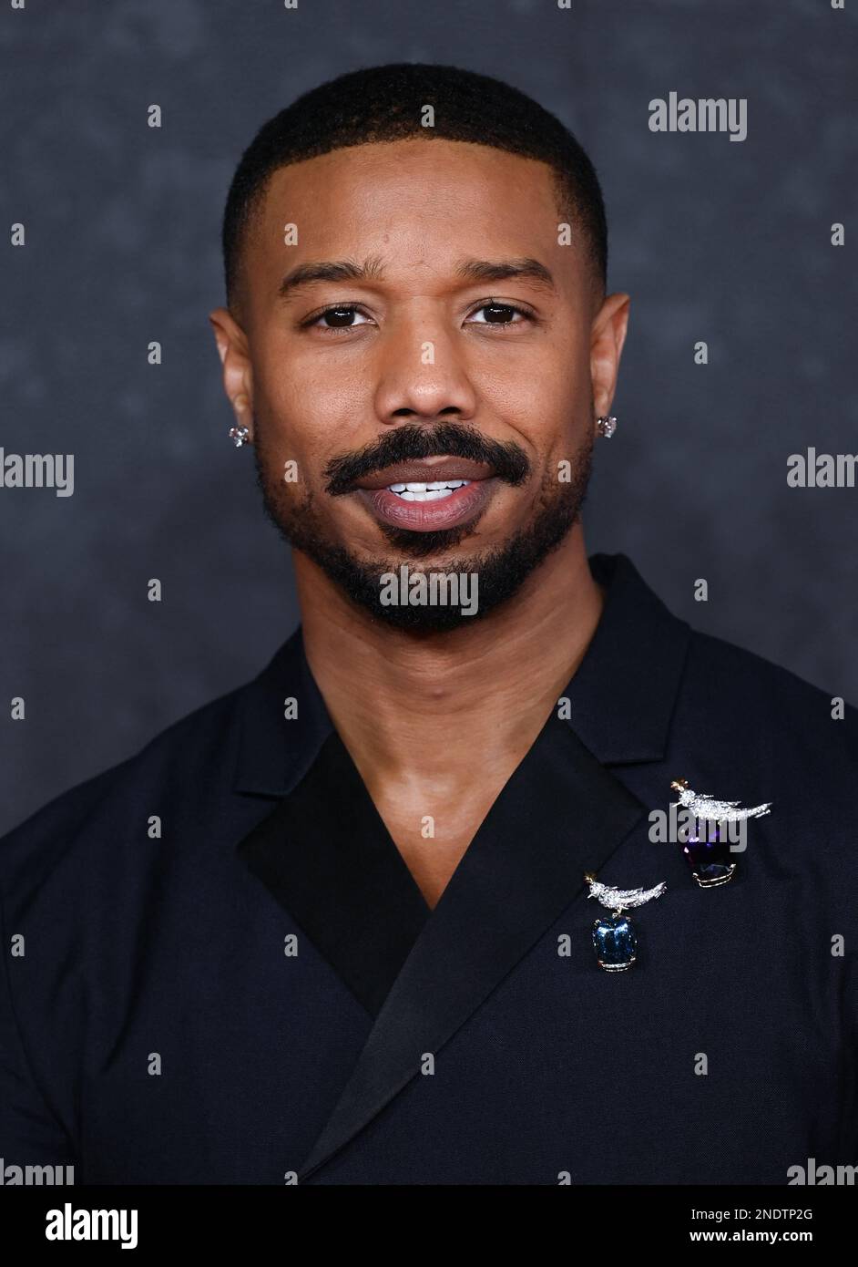 Michael B. Jordan at the Creed III European Premiere, on February 15 ...