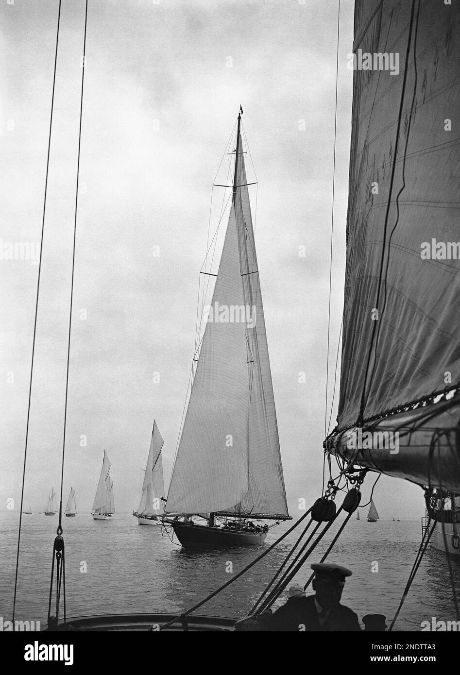 The King's Cup event at Cowes, Isle of Wight, taken from onboard His ...
