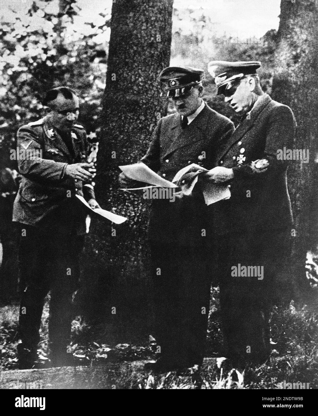 During an outdoor conference Foreign Minister Joachim Von Ribbentrop ...
